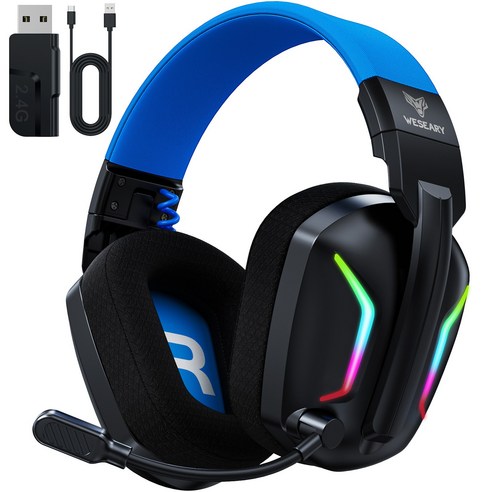 WESEARY 게이밍 헤드셋 무선 노이즈 캔슬링 마이크 WG1